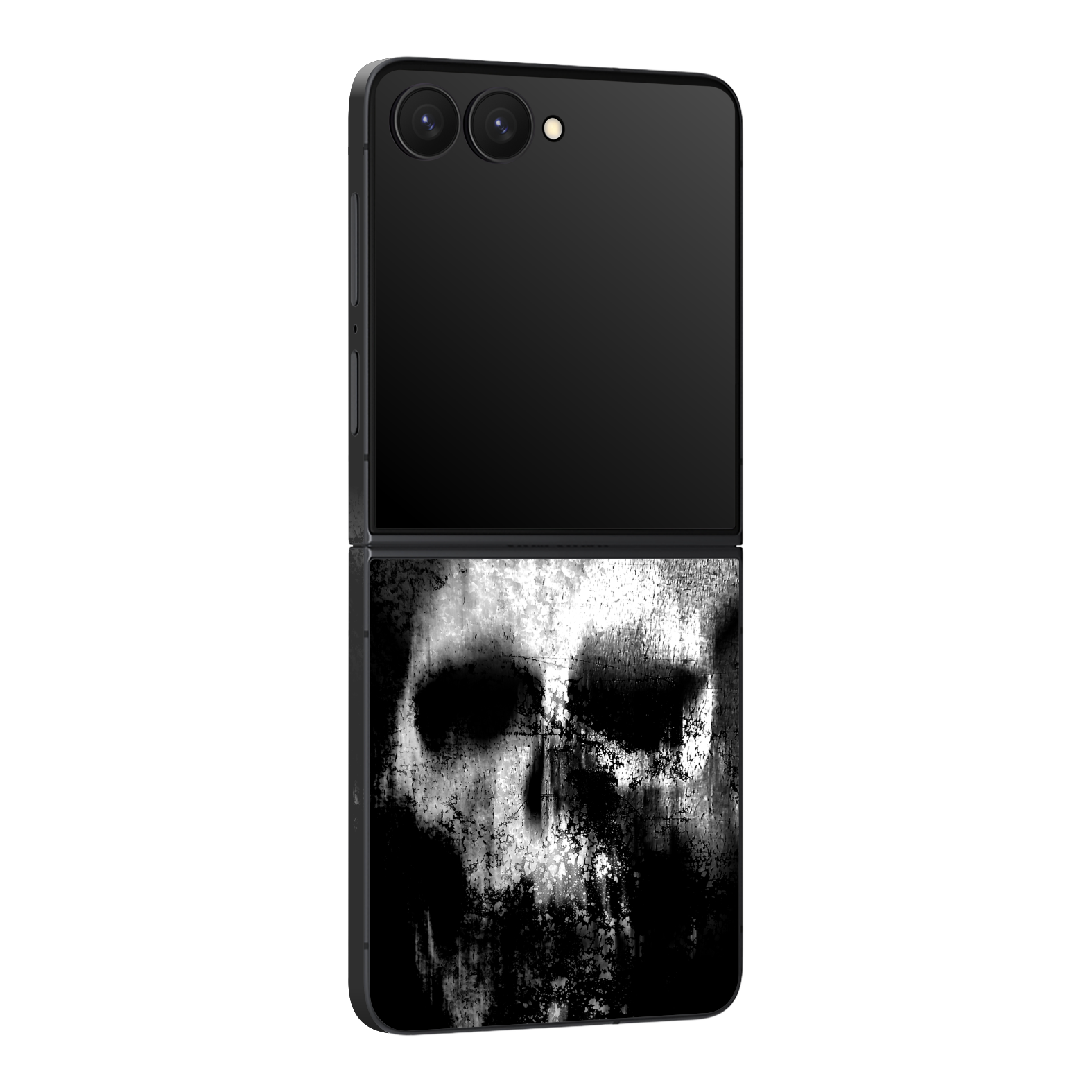 Samsung Galaxy Z Flip 7 Horror Black & White SKULL Skin, Wrap – Qskinz™