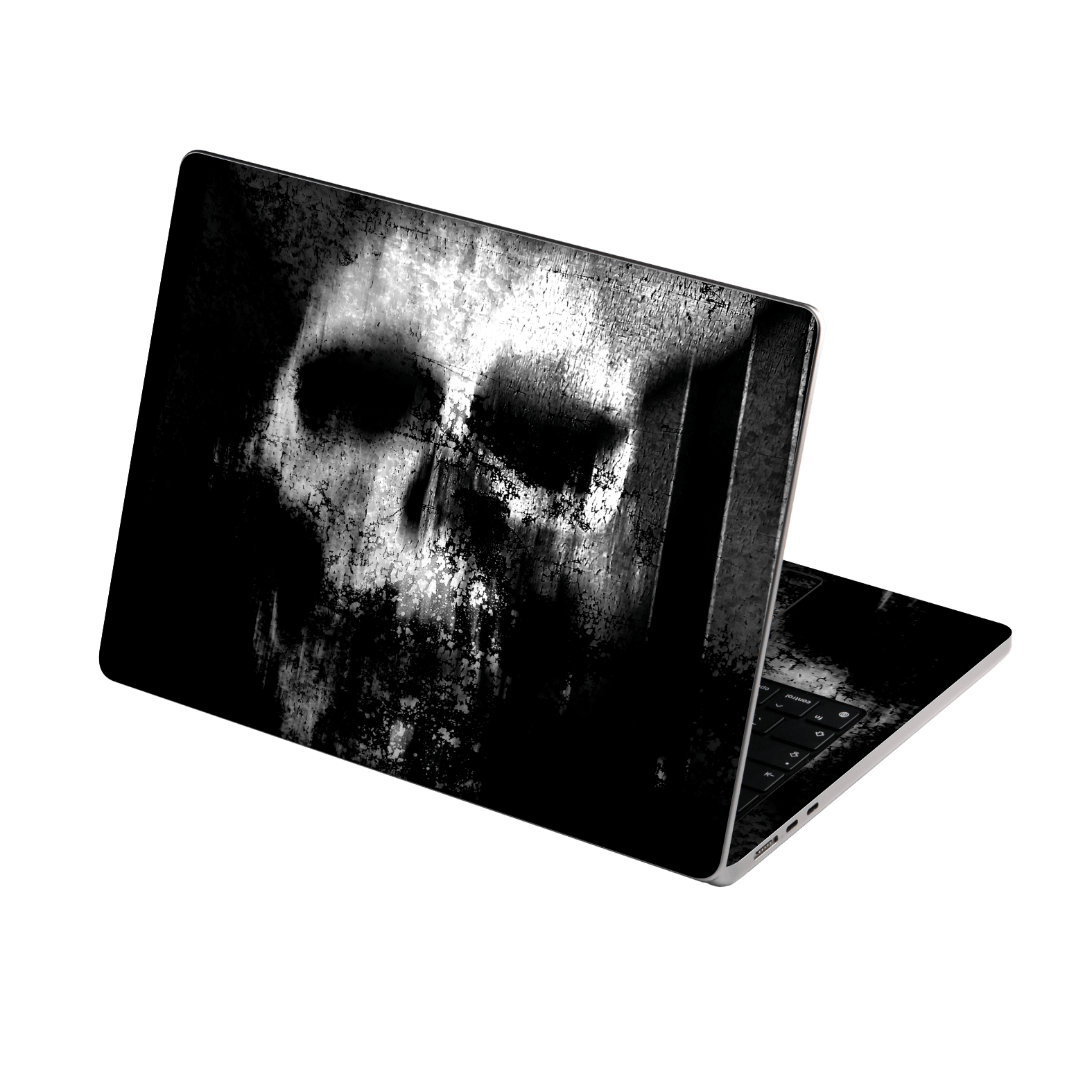MacBook AIR 13" (2026, M5) SIGNATURE Horror Black & White SKULL Skin ...