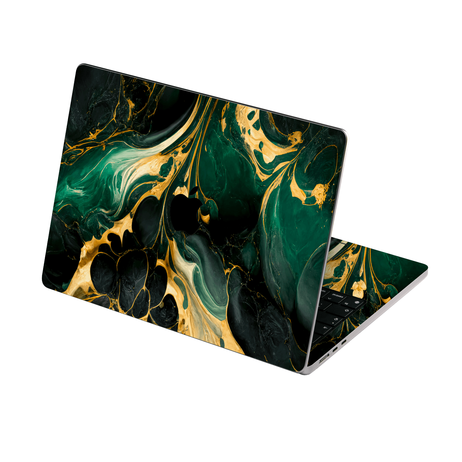 MacBook Air 15" (2026, M5) SIGNATURE AGATE GEODE Royal Green-Gold Skin ...