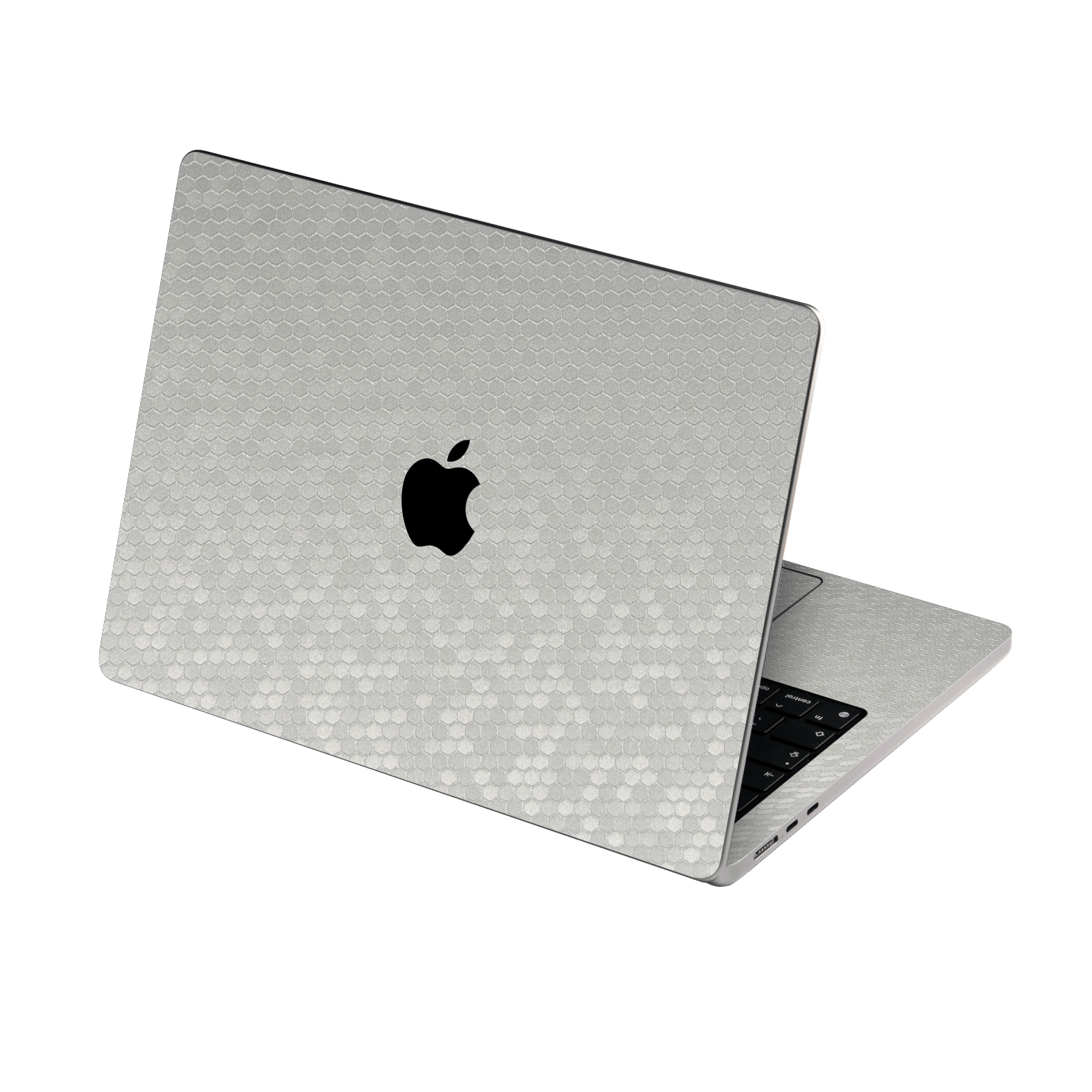 MacBook NEO LUXURIA SILVER Honeycomb 3D Textured Skin – Qskinz™