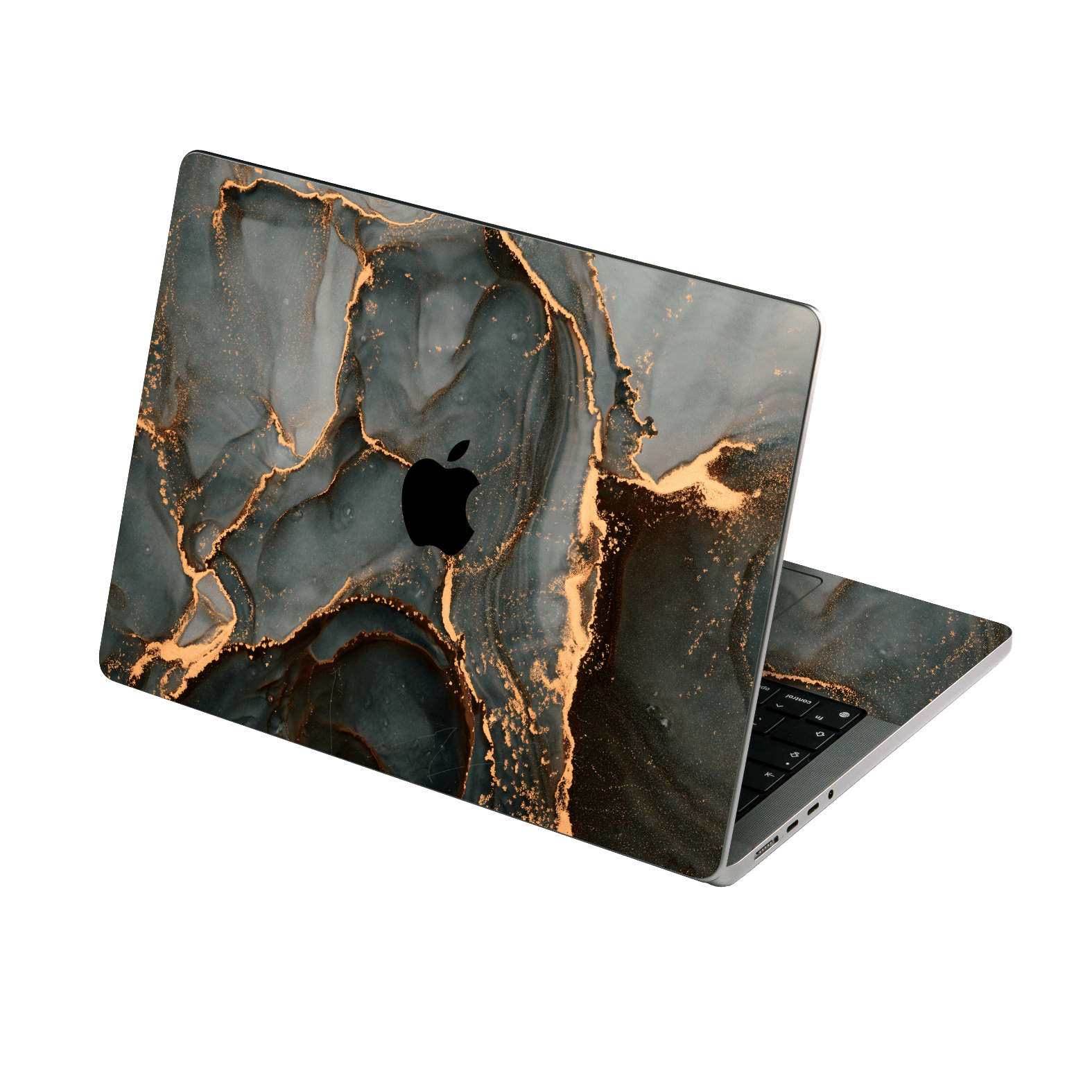 MacBook Pro 14" (2025-2026, M5) SIGNATURE AGATE GEODE Deep Forest Skin ...