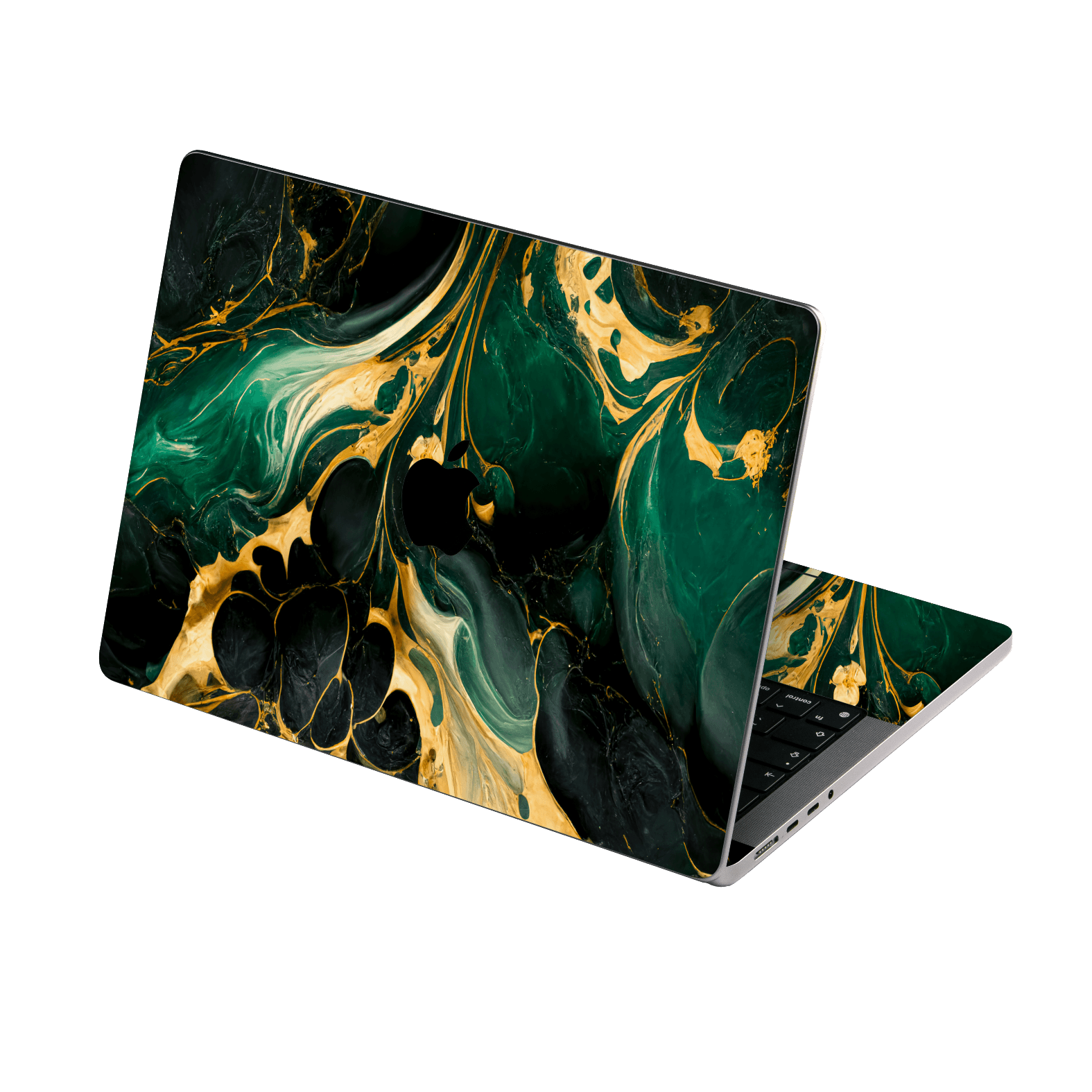 MacBook Pro 14" (2025-2026, M5) SIGNATURE AGATE GEODE Royal Green-Gold ...