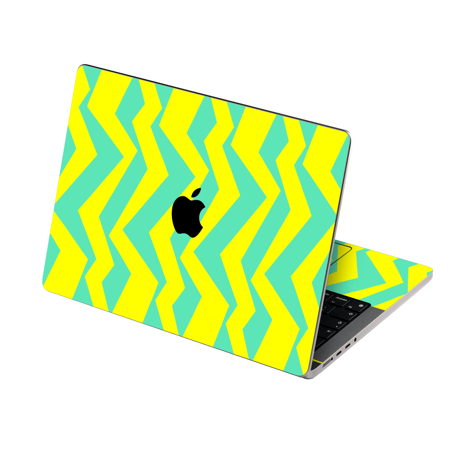 MacBook Pro 14" (2025-2026, M5) SIGNATURE ZigPop Yellow-Turquoise Skin ...