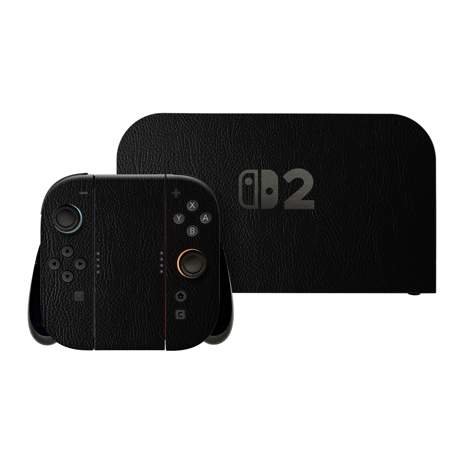 Nintendo Switch 2 RIDERS BLACK LEATHER Skin, Wrap
