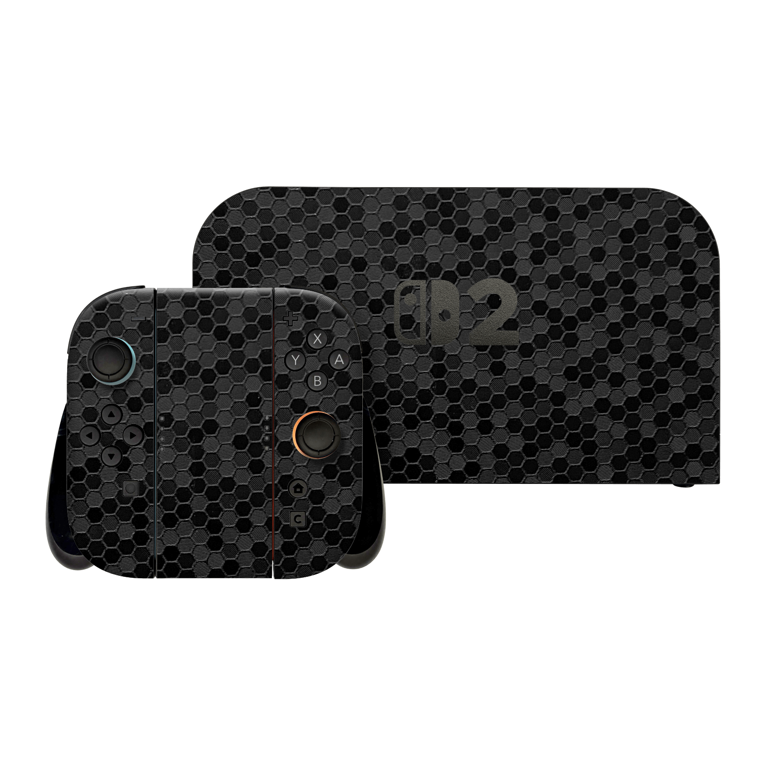 Nintendo Switch 2 BLACK HONEYCOMB Skin, Wrap – Qskinz™