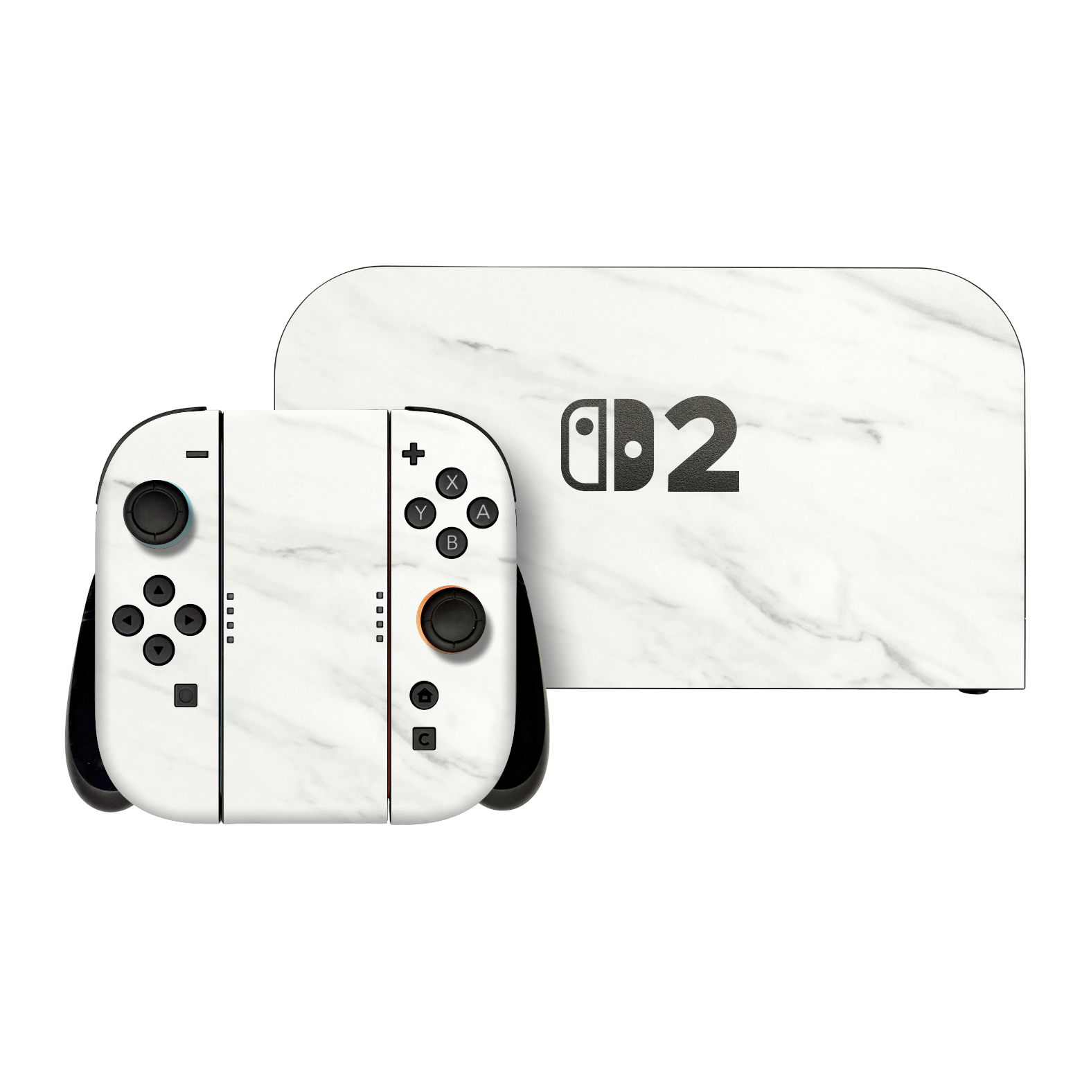 Nintendo Switch 2 White MARBLE Skin, Wrap