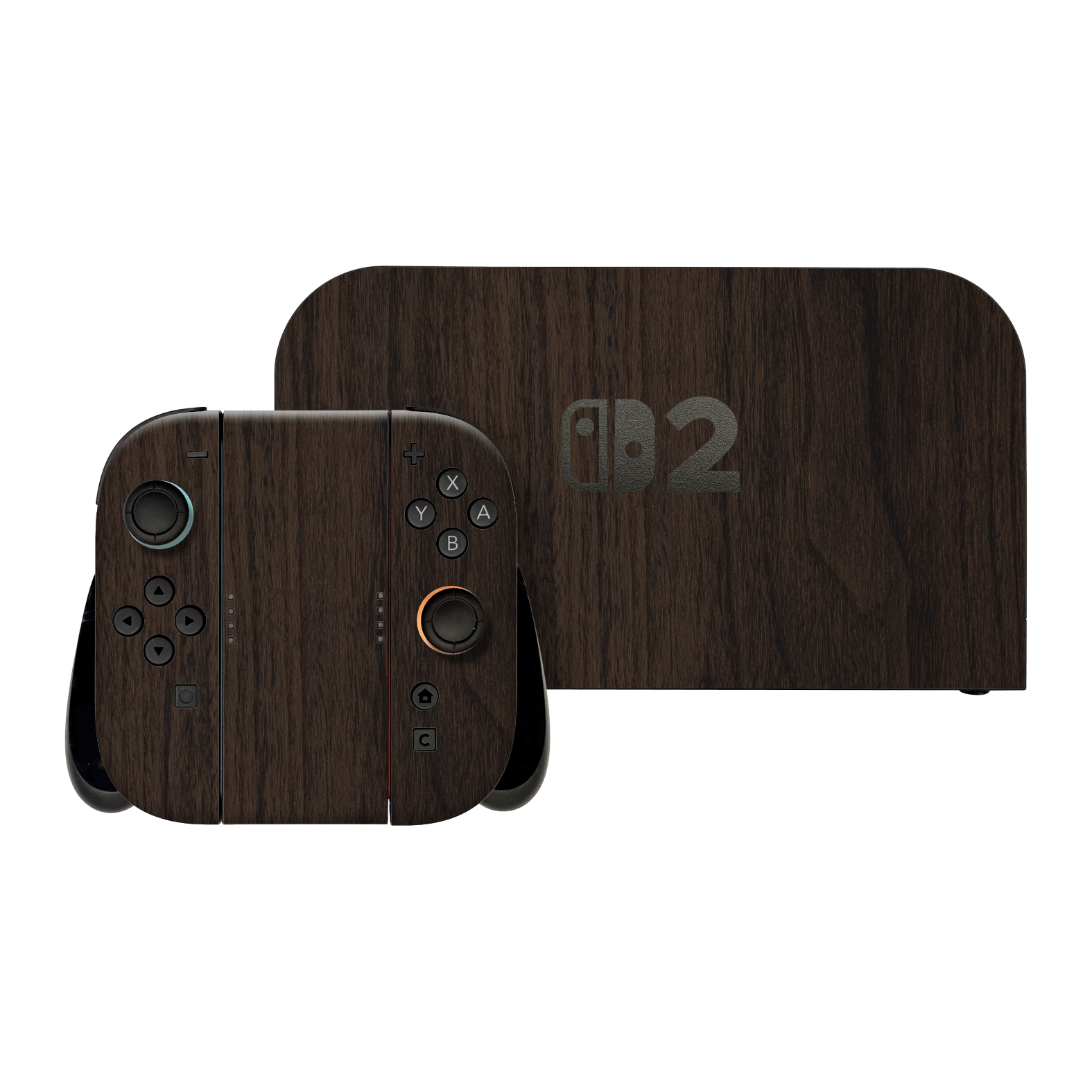 Nintendo Switch 2 DARK WALNUT Wood Skin, Wrap