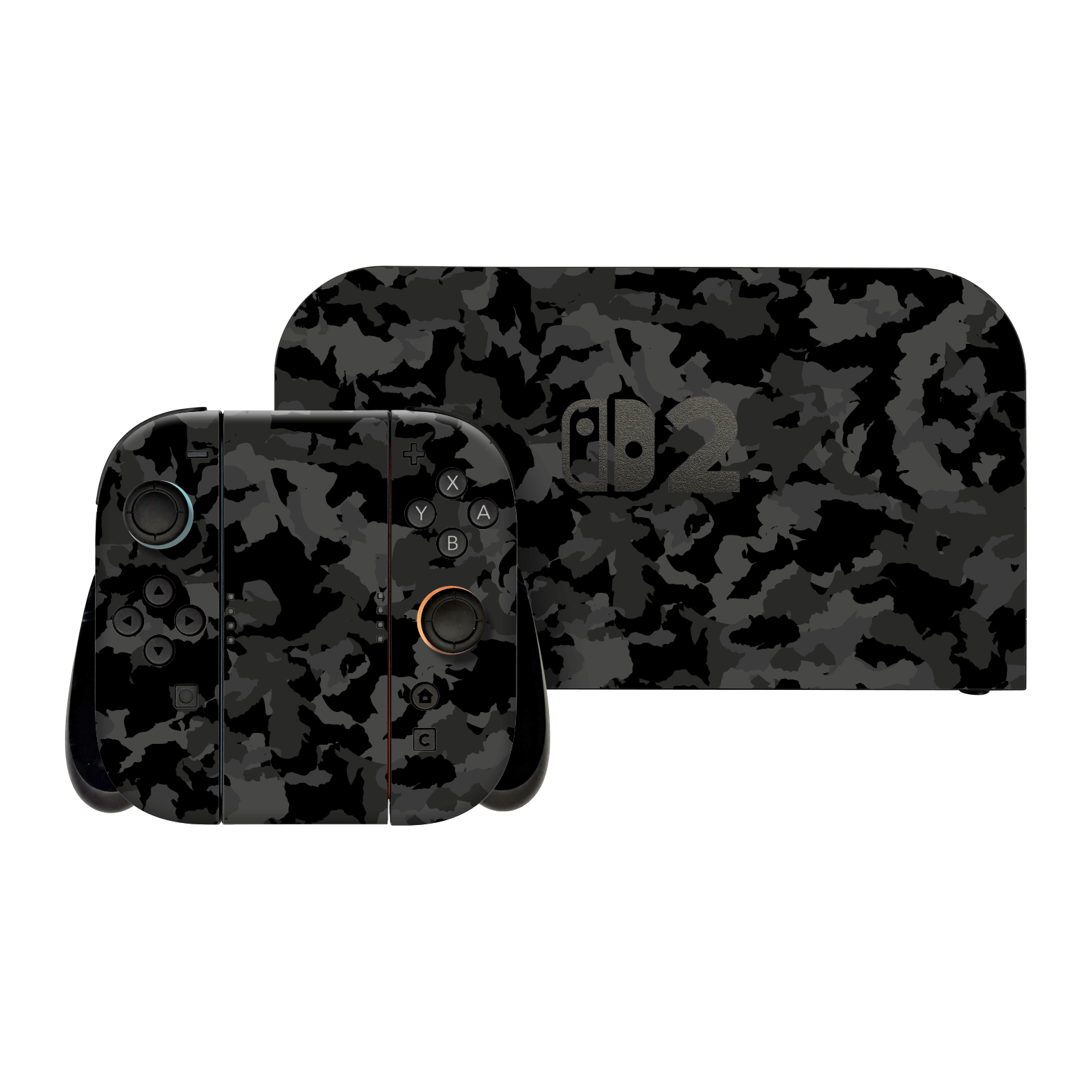 Nintendo Switch 2 DARK SLATE Camo Skin, Wrap – Qskinz™