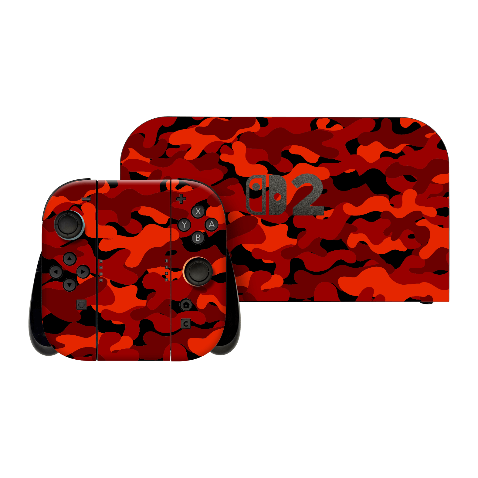 Nintendo Switch 2 Fire Camo Skin, Wrap