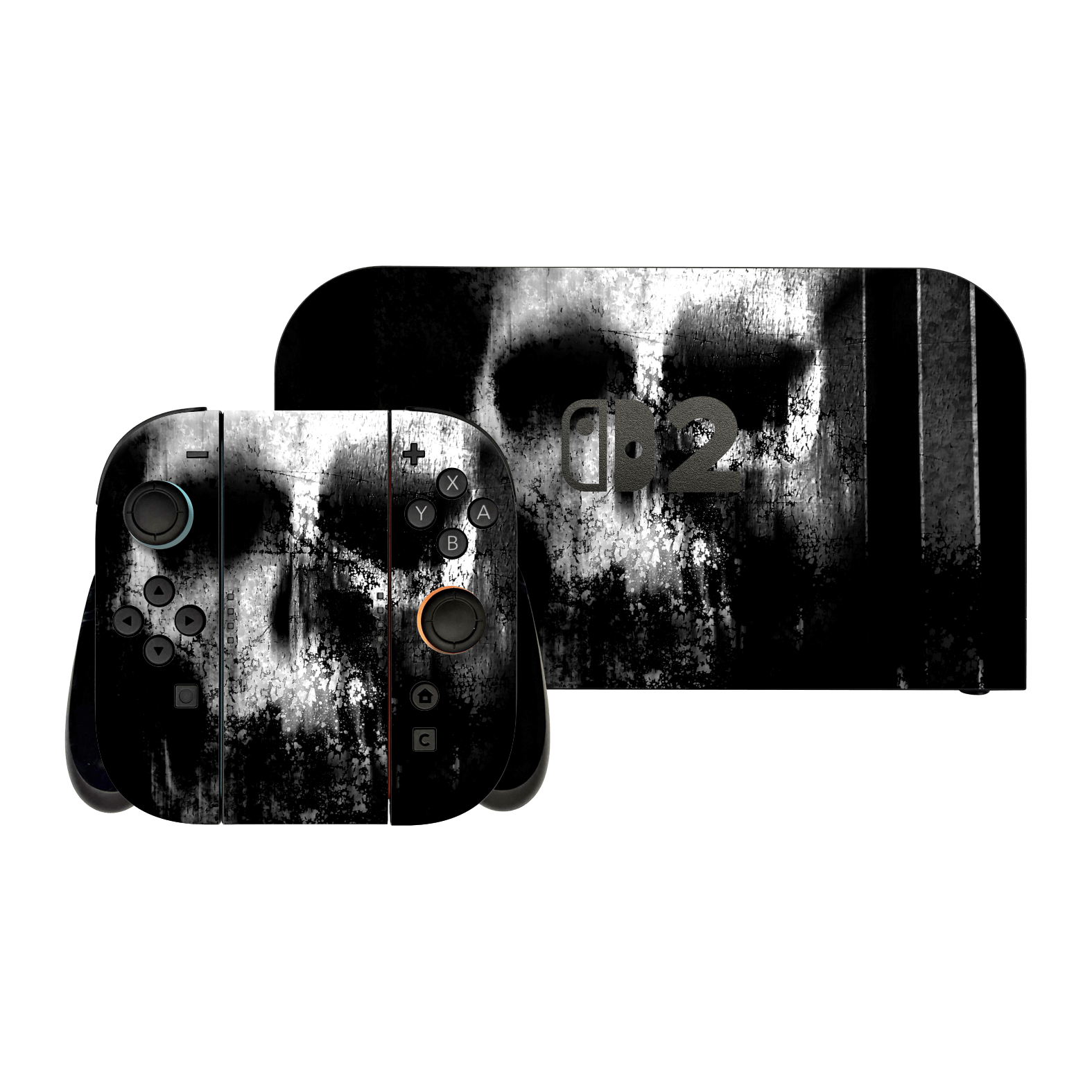 Nintendo Switch 2 Horror Black & White SKULL Skin, Wrap