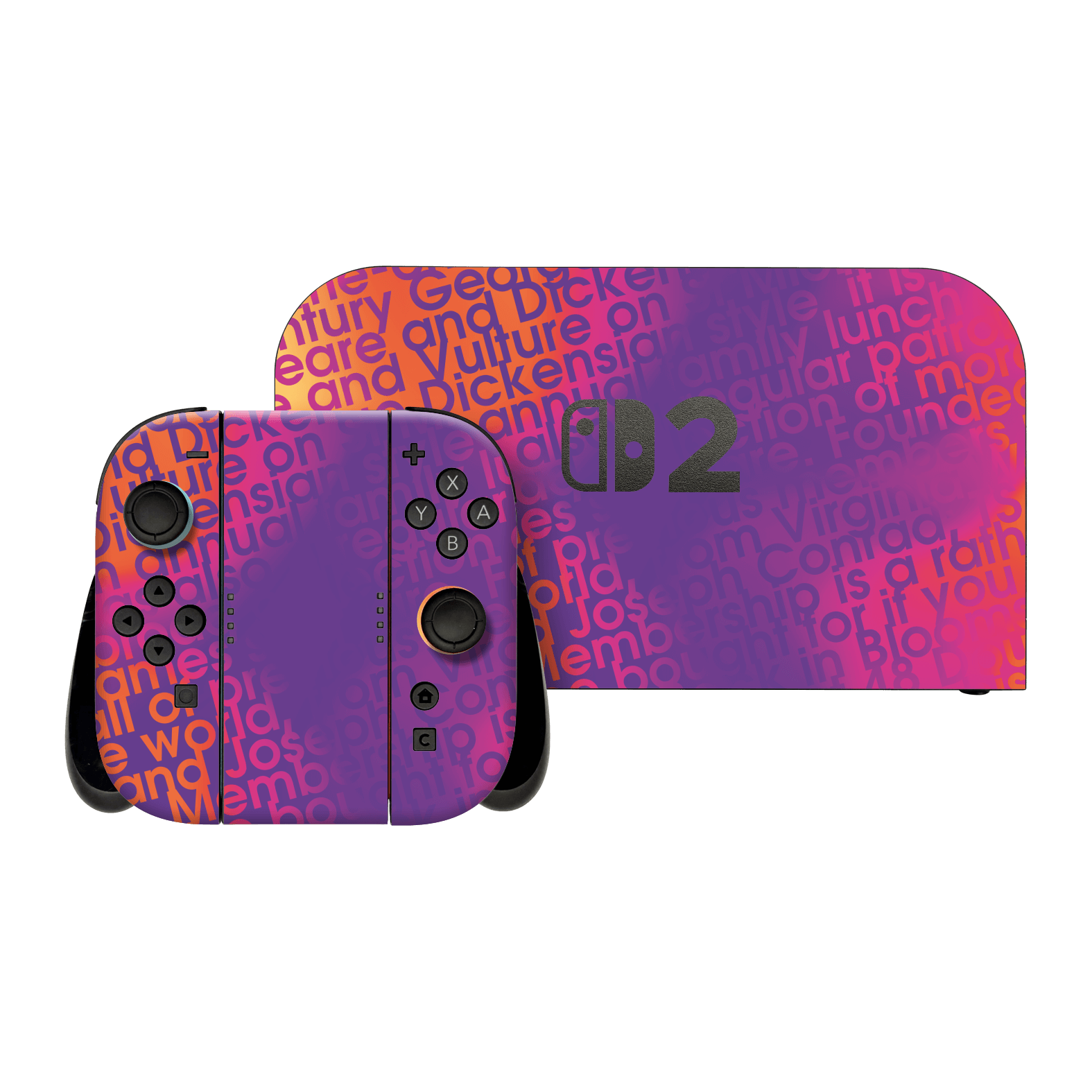 Nintendo Switch 2 Inferno Swirl Skin, Wrap