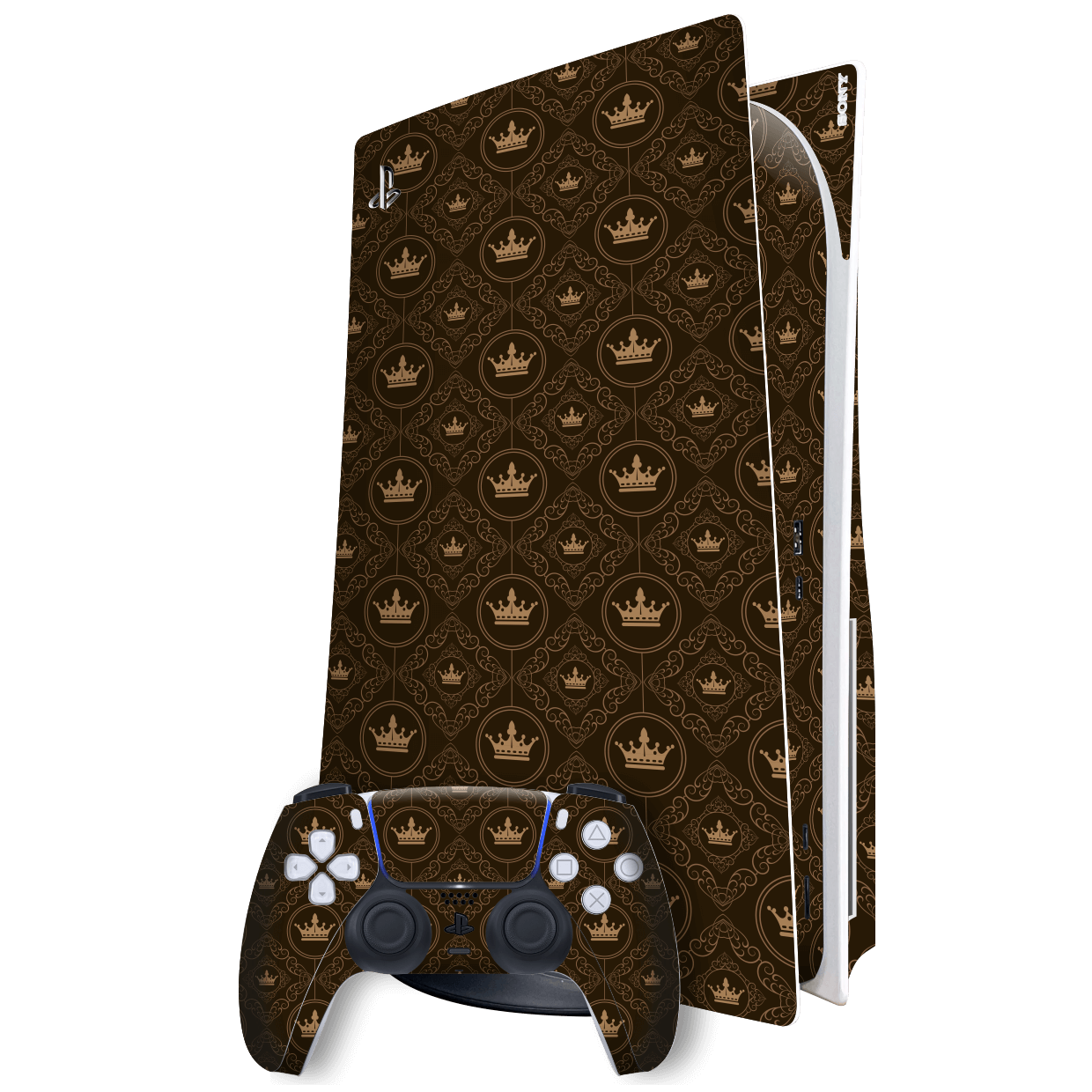 PlayStation 5 (PS5) DISC Edition ROYAL Pattern Skin, Wrap – Qskinz™