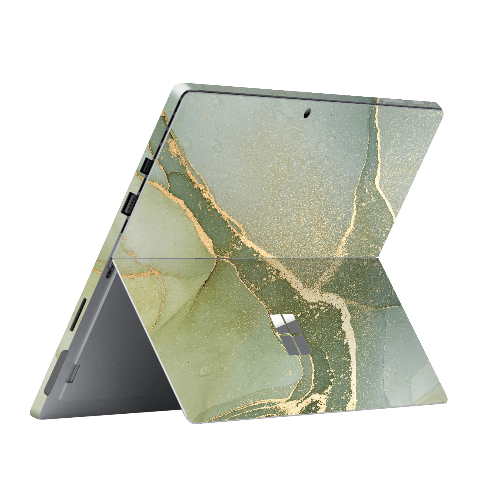 Microsoft Surface Pro 6 AGATE GEODE Green-Gold Skin, Wrap