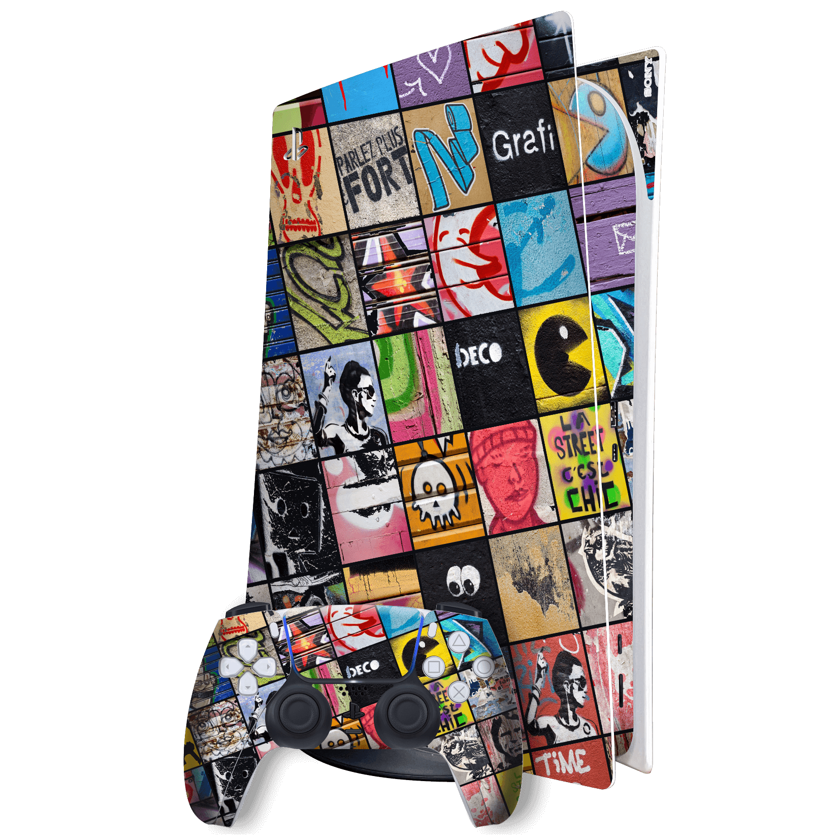 PlayStation 5 (PS5) DIGITAL EDITION Art Collage Skin, Wrap – Qskinz™