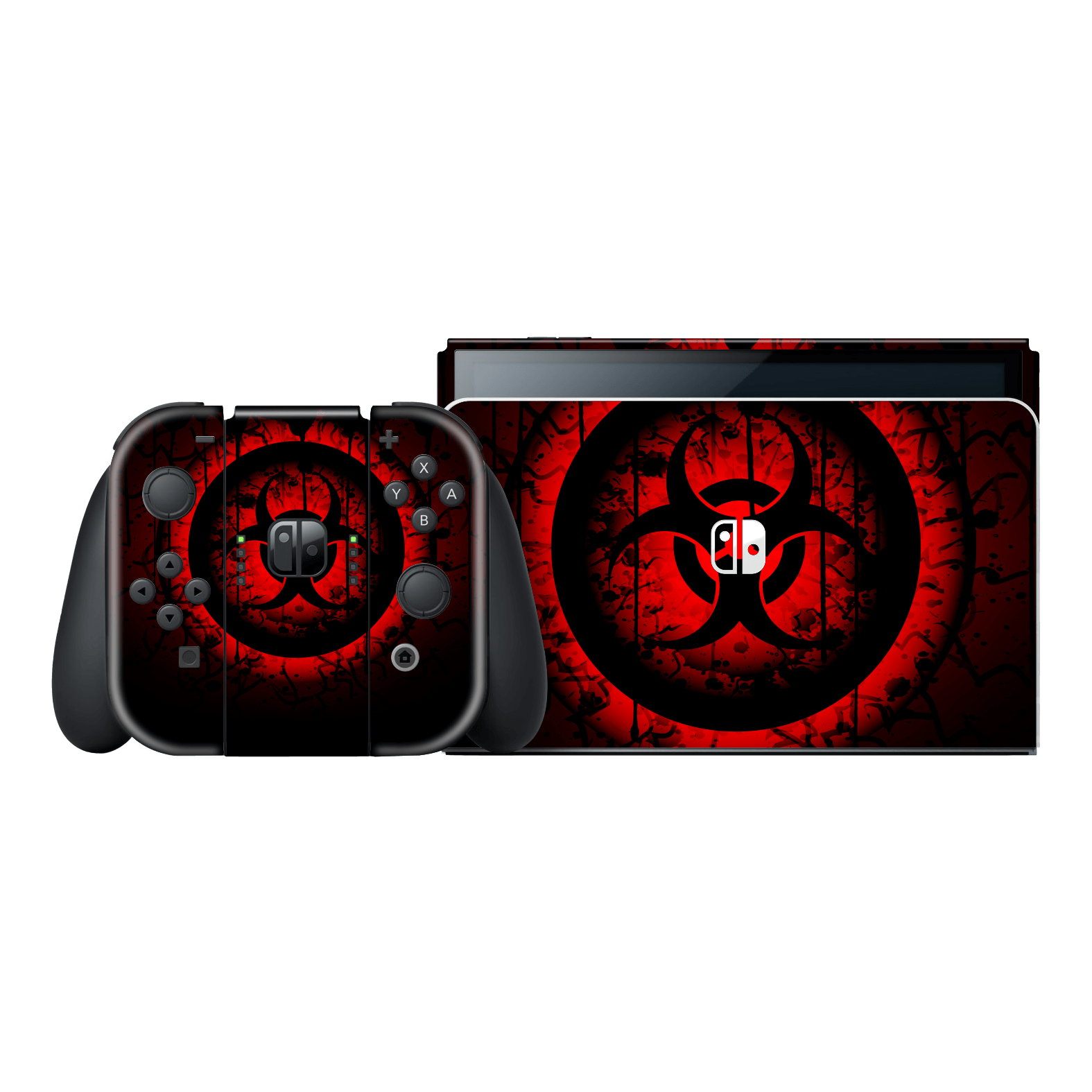 Nintendo Switch OLED Biohazard Danger Skin, Wrap